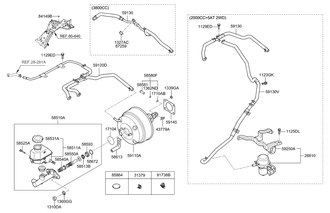 58540-3M300 Genuine Hyundai Piston Assembly-Secondary