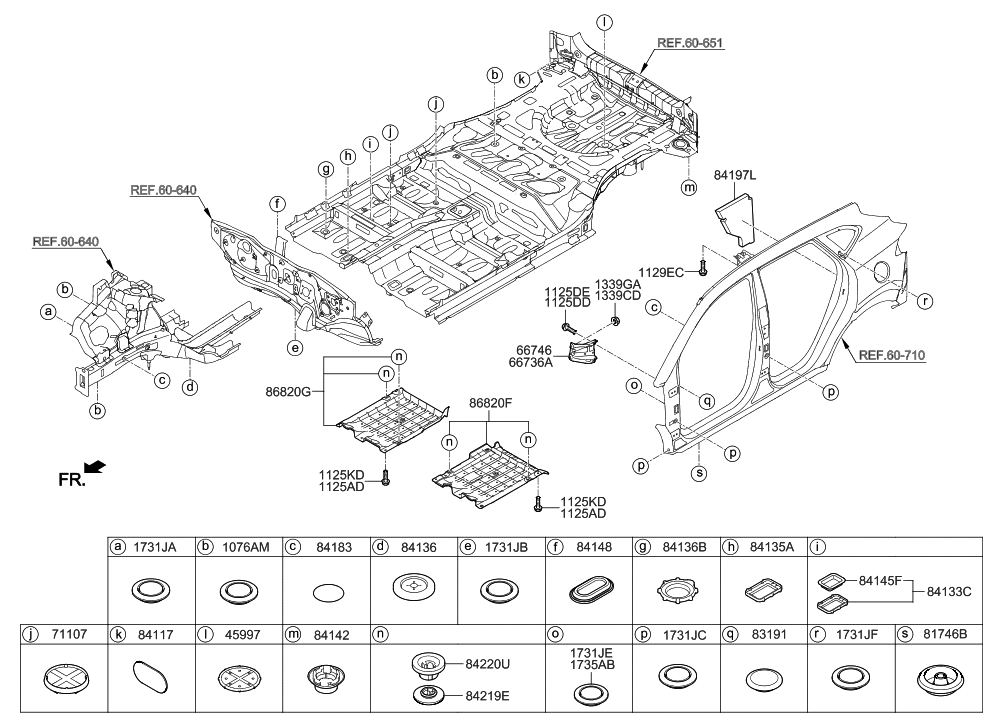 84195-D3500 Genuine Hyundai ANTINOISE Pad-Qtr,LH