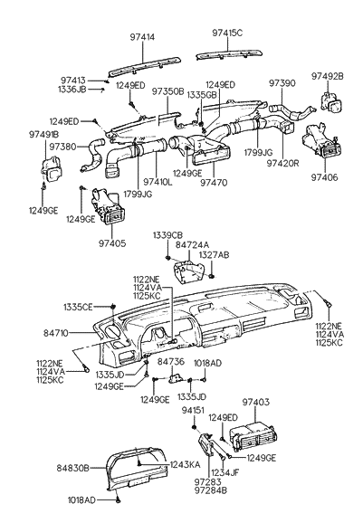 84830-24000 Genuine Hyundai Panel Assembly-Cluster Facia