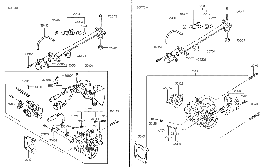 35310-24000 Genuine Hyundai Injector Assembly-Fuel