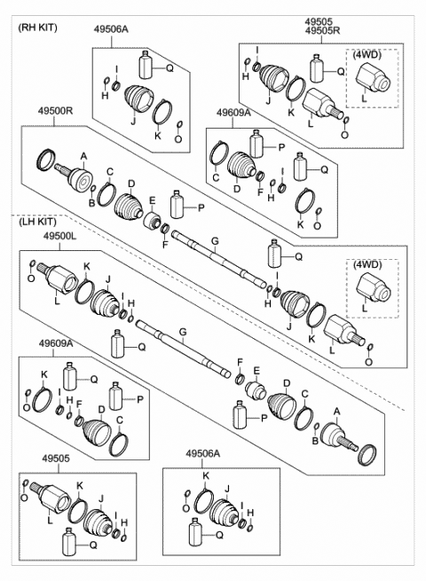 Drive Shaft (Front) - 2014 Hyundai Tucson