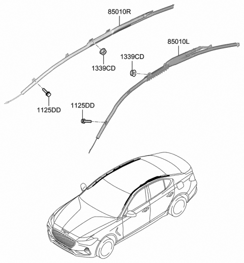80420-G9000 Genuine Hyundai Curtain Air Bag Module,RH