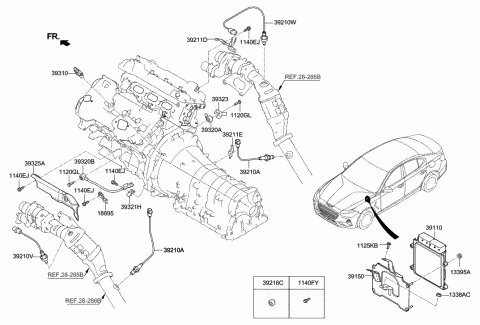 39350-2G000 Genuine Hyundai Sensor-Camshaft Position