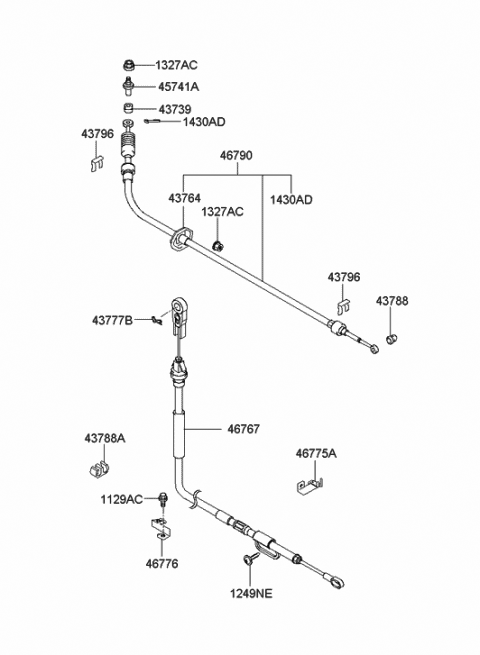43764-34700 Genuine Hyundai Retainer