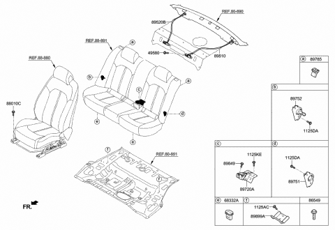 89630-3S000 Genuine Hyundai Hook Assembly