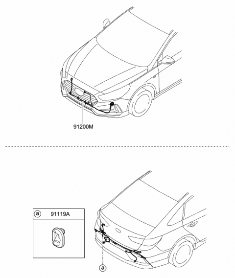 91845-E6020 Genuine Hyundai Wiring Assembly-Fem
