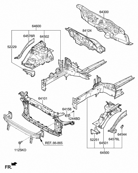 Fender Apron & Radiator Support Panel - 2019 Hyundai Sonata Hybrid
