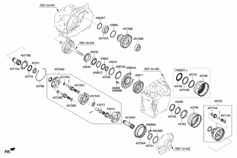 45761-3F800 Genuine Hyundai Bearing Set-Thrust