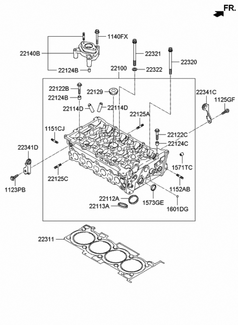 Cylinder Head - 2013 Hyundai Santa Fe Sport