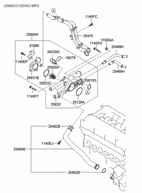 25600-2G400 Genuine Hyundai Control Assembly-Coolant Temperature