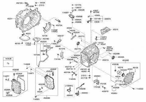 45264-3B640 Genuine Hyundai Tube Assembly-Feed