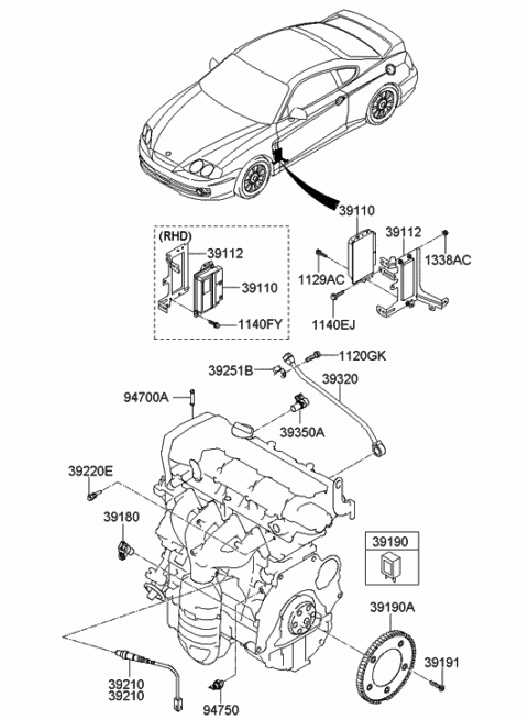 39190-23000 Genuine Hyundai Resistor-W/Diode