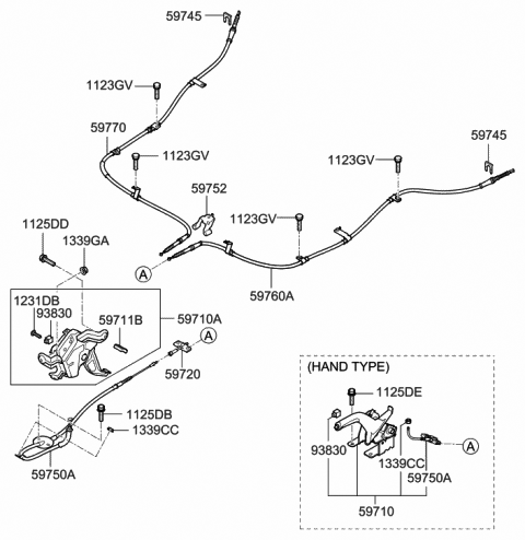 Parking Brake System 2011 Hyundai Santa Fe