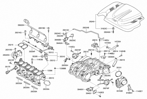 Intake Manifold - 2011 Hyundai Santa Fe