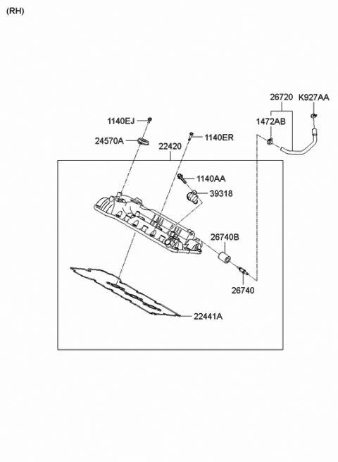 Rocker Cover - 2012 Hyundai Santa Fe