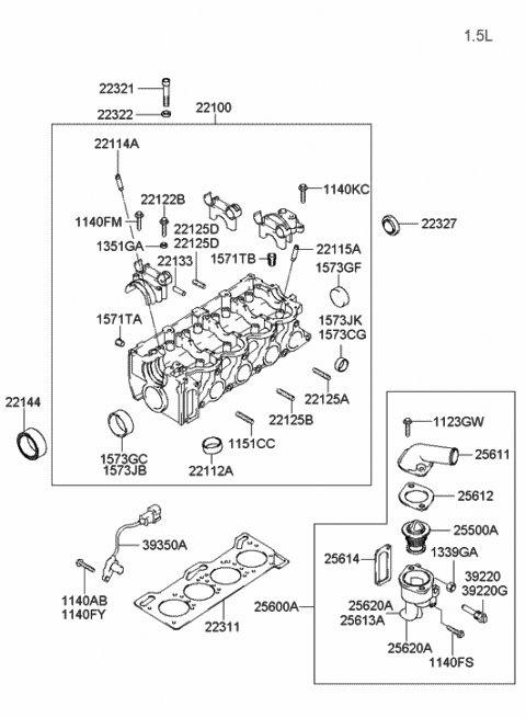 25600-22760 Genuine Hyundai Control Assembly-Coolant Temperature