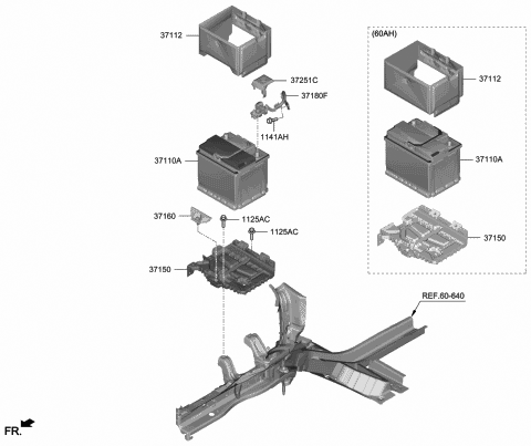 37110-2V480 Genuine Hyundai Battery Assembly