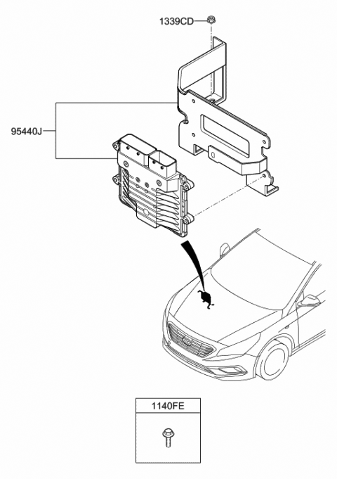 95440-2D000 - Genuine Hyundai TRANSMISSION CONTROL UNIT