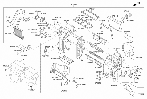 97140-2T000 Genuine Hyundai Core & Seal Assembly-Evaporator