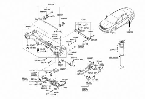 55253-2S000 Genuine Hyundai Bush-Rear Assist Arm