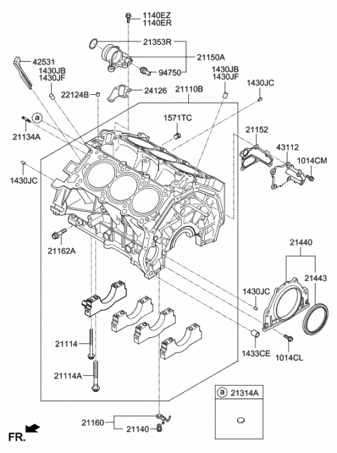 Cylinder Block - 2012 Hyundai Azera