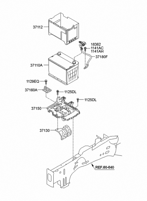 37110-2J800 Genuine Hyundai Battery Assembly