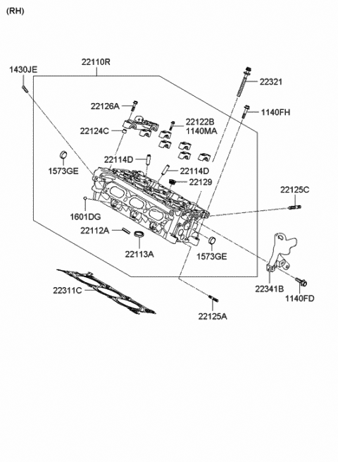 Cylinder Head - 2012 Hyundai Azera