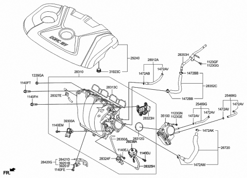 28323-2E000 Genuine Hyundai Motor Assembly-Vcm