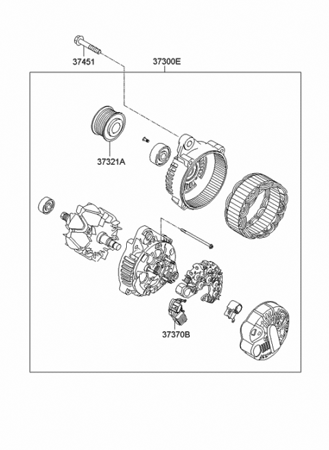 37300-3C510 Genuine Hyundai Generator Assembly