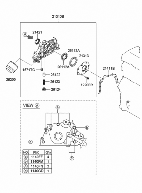 26113-23002 Genuine Hyundai Gear-Oil Pump Outer