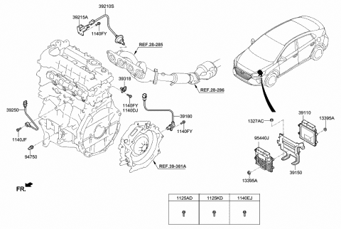 39180-03301 Genuine Hyundai Sensor-Crankshaft Position