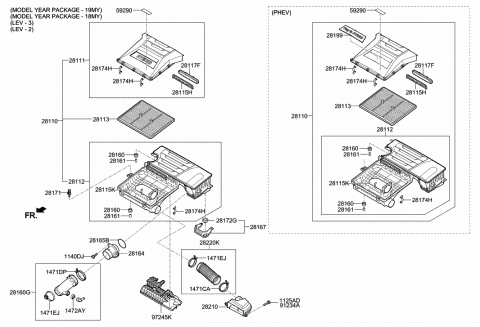 28112-G2700 Genuine Hyundai Body-Air Cleaner