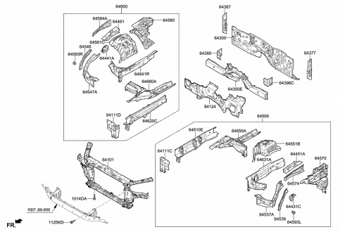 Fender Apron & Radiator Support Panel - 2020 Hyundai Genesis G80