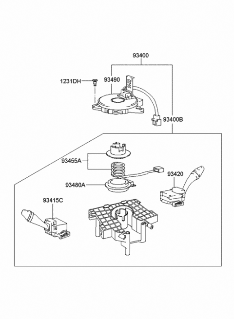 Multifunction Switch - 2004 Hyundai Santa Fe