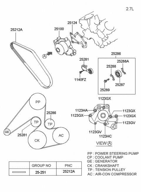 25100-39010 Genuine Hyundai Pump Assembly-Coolant