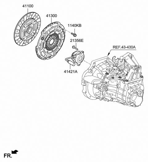 41100-32130 Genuine Hyundai Disc Assembly-Clutch