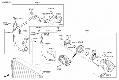 97775-F3500 Genuine Hyundai Tube Assembly-Suction & Liquid