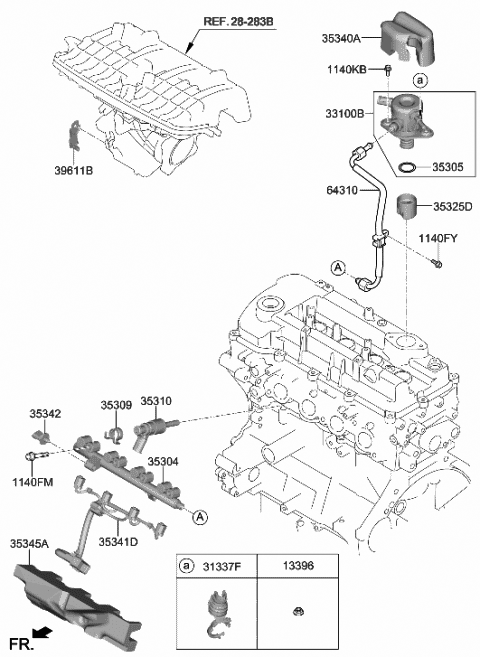 35310-03AC0 Genuine Hyundai Injector Assembly-Fuel
