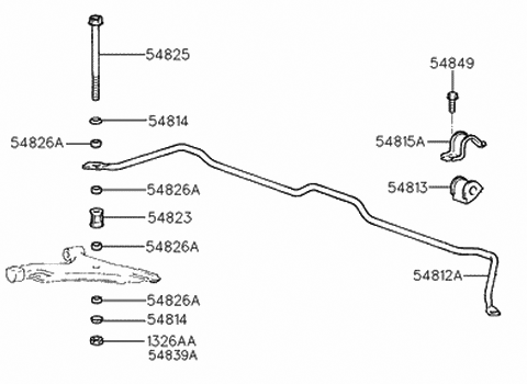 54812-22200 Genuine Hyundai Bar-Front Stabilizer