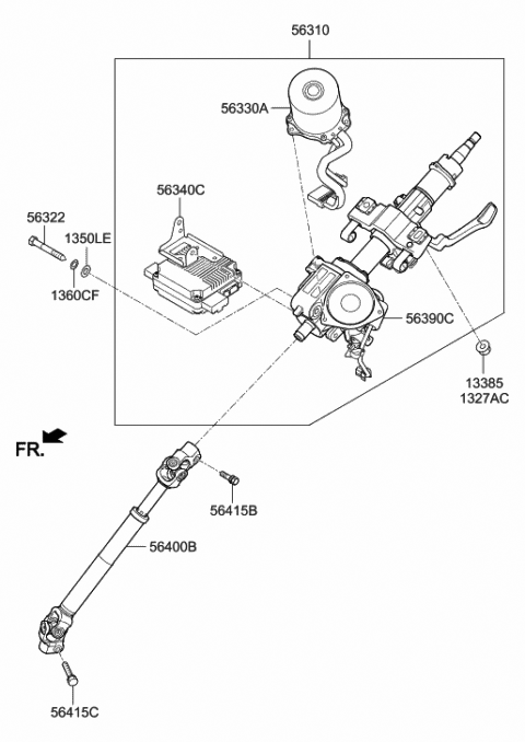 Steering Column & Shaft - 2014 Hyundai Santa Fe