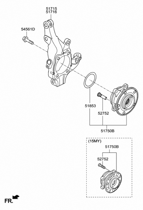 Front Axle - 2014 Hyundai Santa Fe