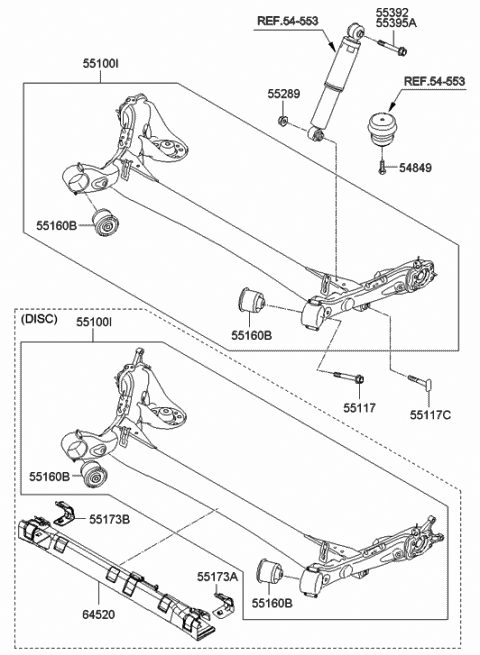 Rear Suspension Control Arm - 2014 Hyundai Accent