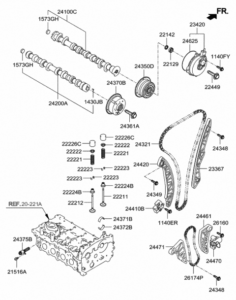 Camshaft & Valve - 2017 Hyundai Santa Fe Sport