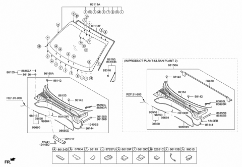 98630-2K100 Genuine Hyundai Windsheild Washer Nozzle Assembly