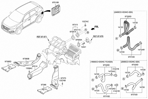 97311-D3300 Genuine Hyundai Hose Assembly-Water Inlet