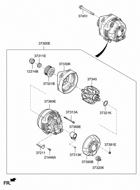 37334-2C110 - Genuine Hyundai BEARING-FRONT