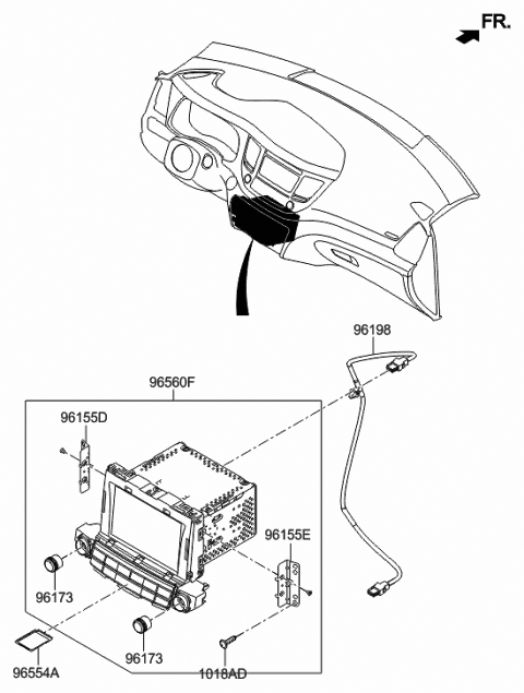 96560-D3211-4X Genuine Hyundai Head Unit Assembly-Avn