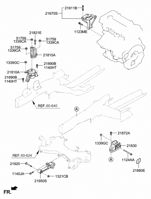 21830-D3400 Genuine Hyundai Transaxle Mounting Bracket Assembly