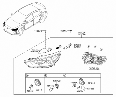 Head Lamp - 2019 Hyundai Ioniq Electric