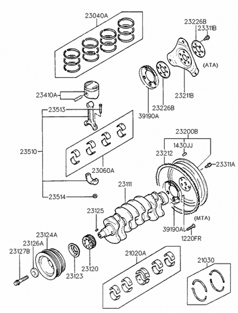 Crankshaft & Piston (Beta) - 1999 Hyundai Tiburon
